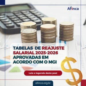 TABELAS DE REAJUSTE SALARIAL 2025-2026 | AFINCA